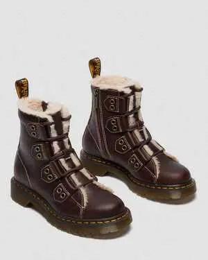 Dr. Martens 1460 Faux Fur Lined Leather Boots