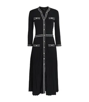 Maje Knitted Midi Shirt Dress