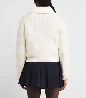 Sandro Wool Sailor-neck Sweater - Beige