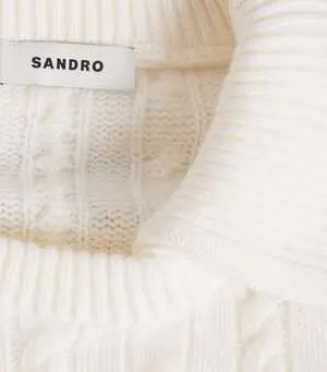 Sandro Wool Sailor-neck Sweater - Beige