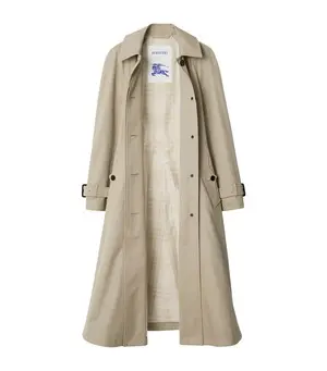 Burberry Ellingham Gabardine Car Coat - Beige