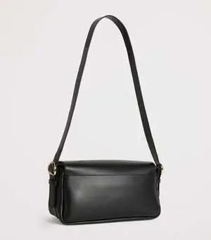 Sandro Leather Le Mambo Shoulder Bag - Black