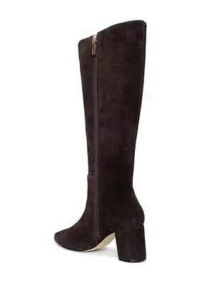 L'Agence Eugenie Block-heel Boot - Dark Brown Suede