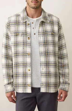 Marine Layer Max Plaid Cotton Twill Overshirt