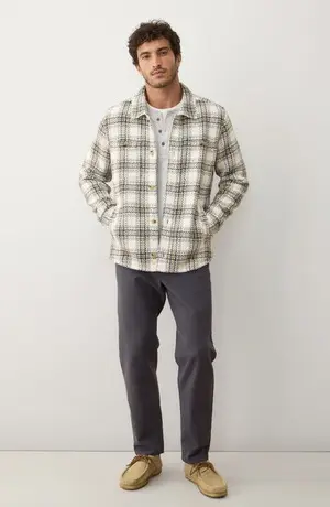 Marine Layer Max Plaid Cotton Twill Overshirt