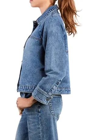 HINT OF BLU Boxy Denim Trucker Jacket - Moonstone Blue