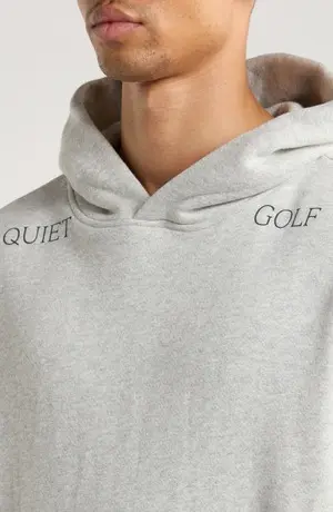 QUIET GOLF Logo Hoodie - Ash