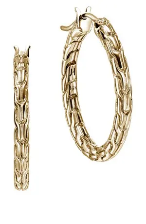John Hardy Essential Hoop Earrings - Gold