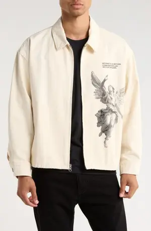 PACSUN Artifacts In Motion Cropped Cotton Jacket