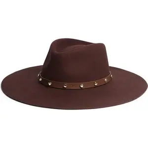 Rag & Bone Brynn Wool Fedora - Dark Espresso