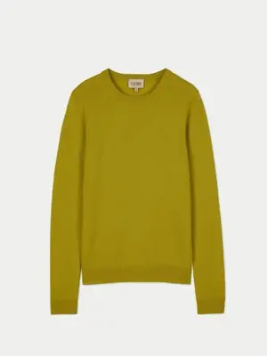 Gobi Cashmere Cashmere Crewneck Sweater - Celery