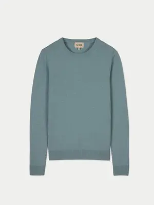 Gobi Cashmere Cashmere Crewneck Sweater - Cloud Blue