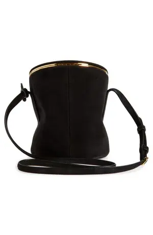 Alaïa La Canette Suede Crossbody Bag - Noir