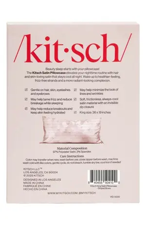 KITSCH King Satin Pillowcase