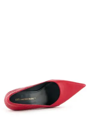 United Nude Raila Pump - Crimson