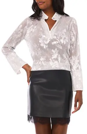 Vince Camuto Metallic Tunic Top