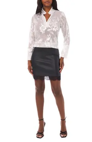Vince Camuto Metallic Tunic Top