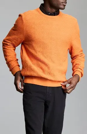 Billy Reid Geo Links Cotton Sweater - Sunset