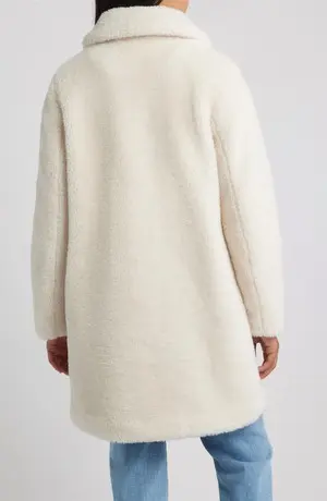 Sam Edelman Faux Fur Toggle Coat - Modern Ivory