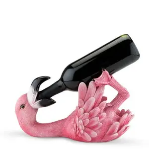 TRUE BRANDS Polyresin Flirty Flamingo Bottle Holder - Pink