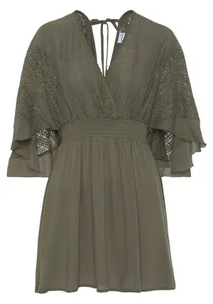 LASCANA Flowy Lace Cover Up - Green