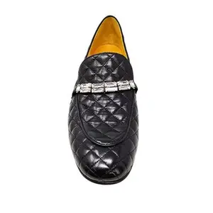 MADISON MAISON Flat Quilted Loafer - Black