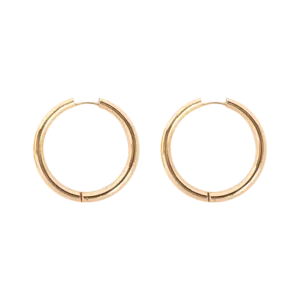 HEY HARPER Ruby Hoop Earrings - Gold