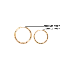 HEY HARPER Ruby Hoop Earrings