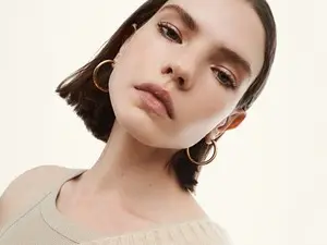 HEY HARPER Ruby Hoop Earrings