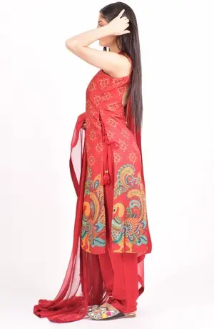 RAAS Silk Salwar Kameez With Georgette Dupatta