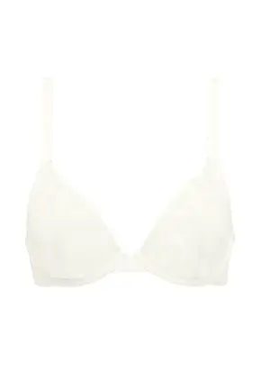 CUUP The Plunge Botanical Lace Bra - Salt