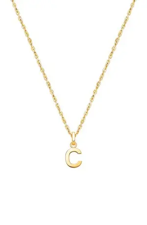 TINY BLESSINGS 14k Gold Initial Pendant Necklace 14k Gold - C