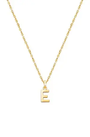 TINY BLESSINGS 14k Gold Initial Pendant Necklace - 14k Gold - E