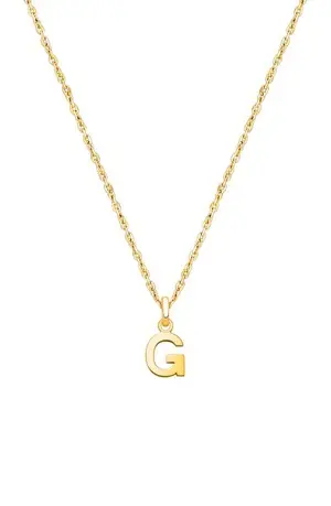 TINY BLESSINGS 14k Gold Initial Pendant Necklace 14k Gold - G
