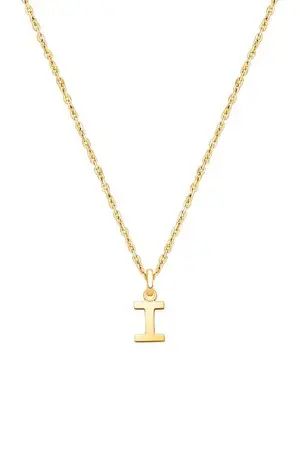 TINY BLESSINGS 14k Gold Initial Pendant Necklace 14k Gold - I