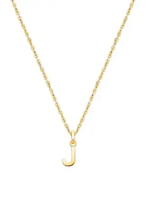 TINY BLESSINGS 14k Gold Initial Pendant Necklace 14k Gold - J
