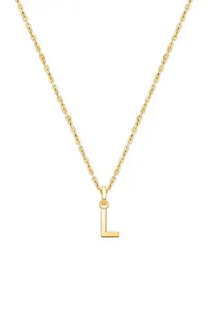 TINY BLESSINGS 14k Gold Initial Pendant Necklace 14k Gold - L