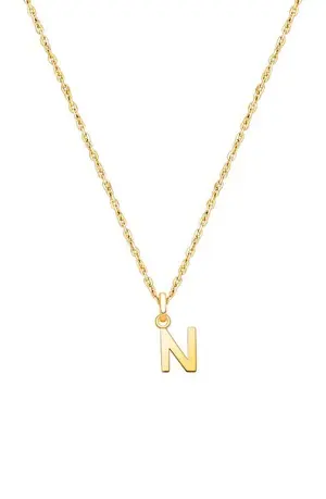 TINY BLESSINGS 14k Gold Initial Pendant Necklace 14k Gold - N