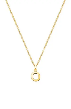 TINY BLESSINGS 14k Gold Initial Pendant Necklace - 14k Gold - O