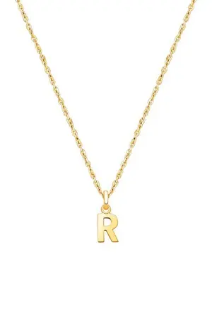 TINY BLESSINGS 14k Gold Initial Pendant Necklace 14k Gold - R