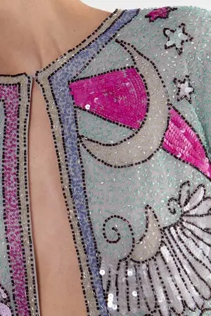 Nasty Gal Celestial Placement Beaded Jacket