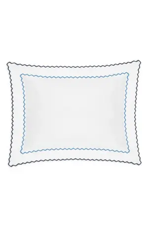 MATOUK Axel Embroidered Pillow Sham - Azure
