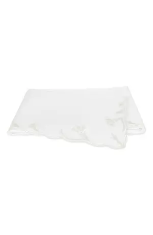 MATOUK Marcella 600 Thread Count Egyptian Cotton Flat Sheet - Bone