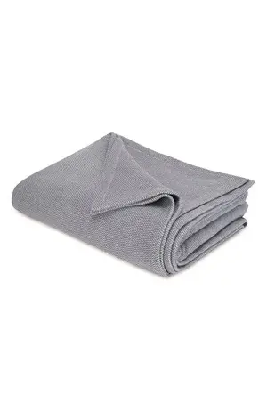 MATOUK Costa Mesa Cotton Knit Blanket Charcoal