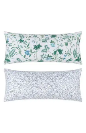 MATOUK Reversible Lumbar Pillow Palmyra Emerald/celine Blue