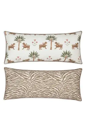 MATOUK Reversible Lumbar Pillow - Tiger Palm/regine Coconut