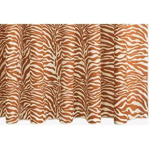MATOUK Regine Zebra Stripe Shower Curtain - Persimmon