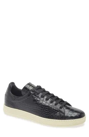 TOM FORD Croc-embossed Low-top Sneakers