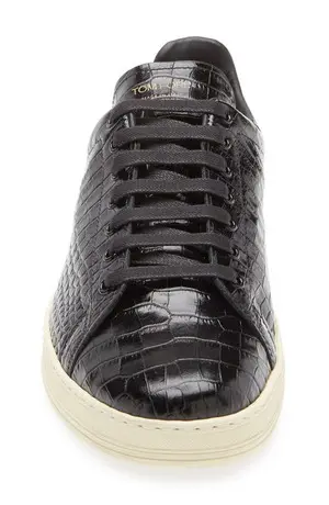 TOM FORD Croc-embossed Low-top Sneakers