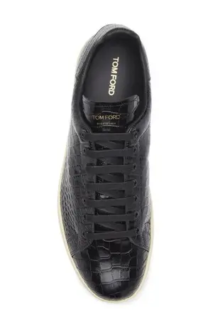 TOM FORD Croc-embossed Low-top Sneakers